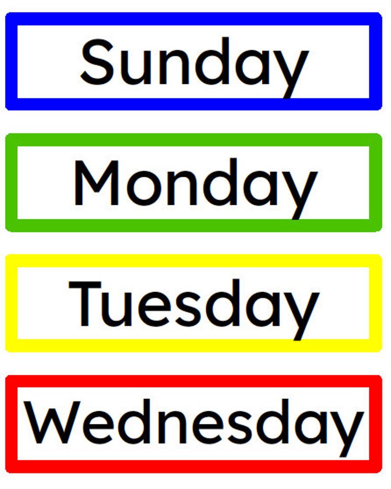 Days of the Week PRINTABLE | Preschool at Home | Circle Time | EYFS ...