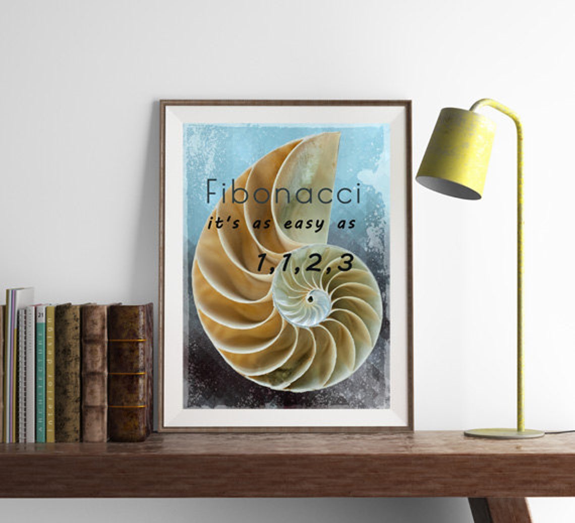 Maths Poster - Fibonacci Joke - Etsy