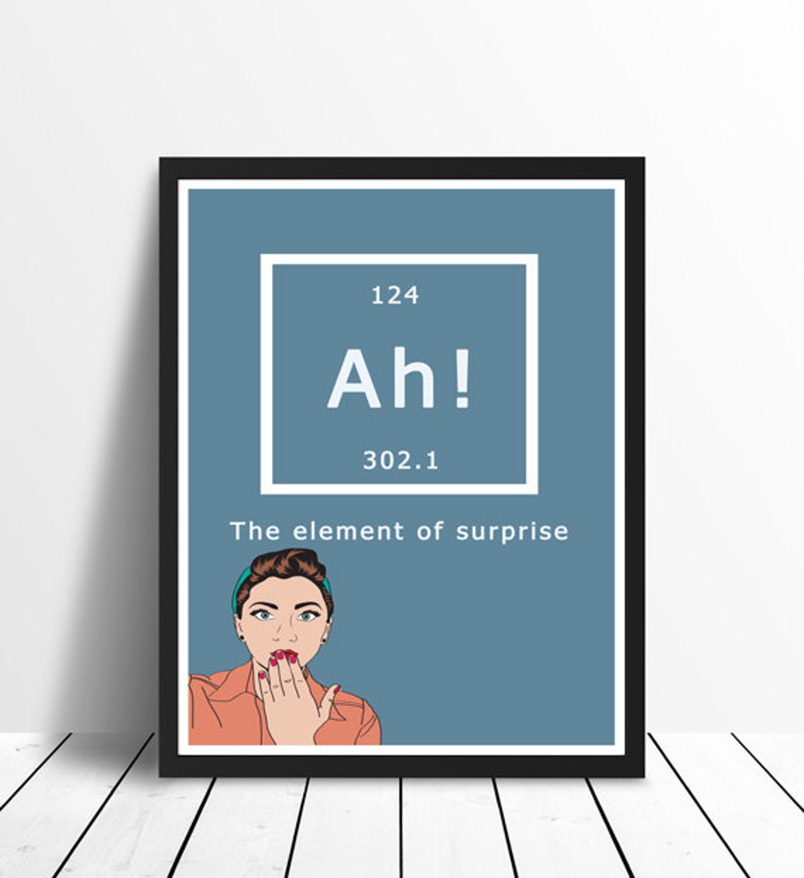 Science Poster - Ah the Element of Surprise - Etsy