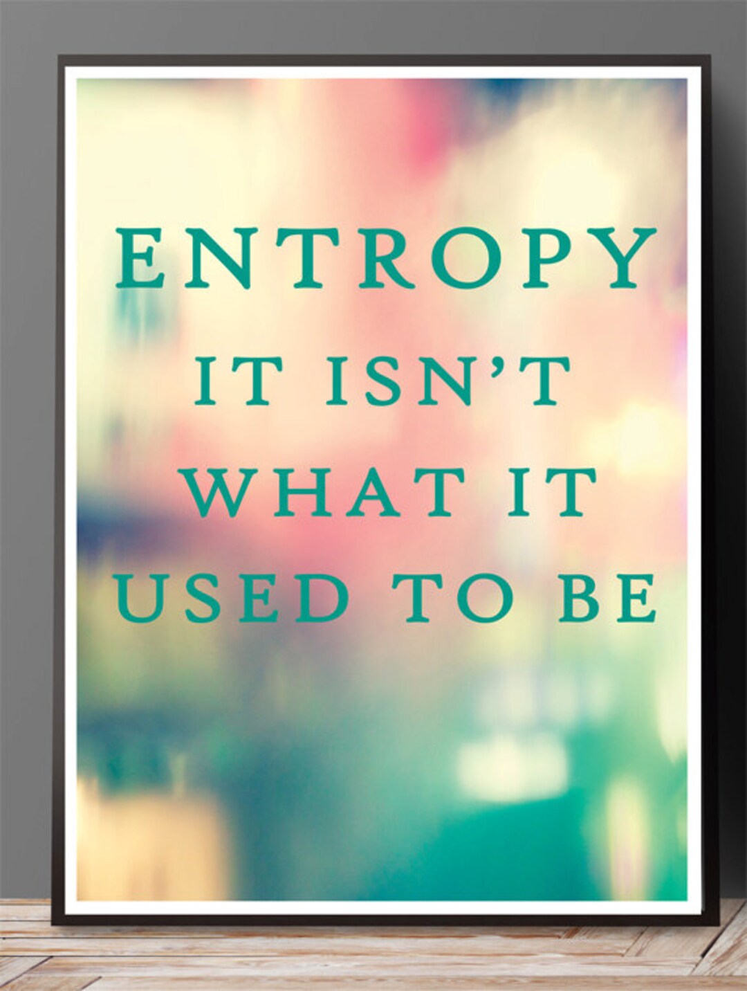 Science Poster - Entropy Joke - Etsy