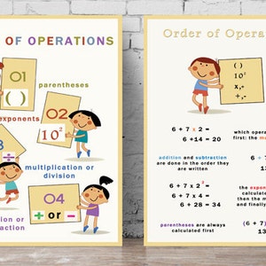 Printable Maths Posters Order of Operations Classroom Decor - Etsy
