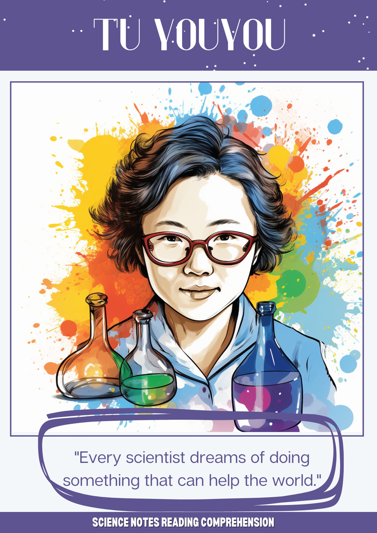 Tu Youyou Comprehension Activity | Women in Science Comprehension ...