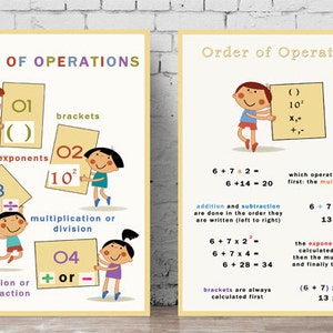 Printable Maths Posters Order of Operations Classroom Decor - Etsy