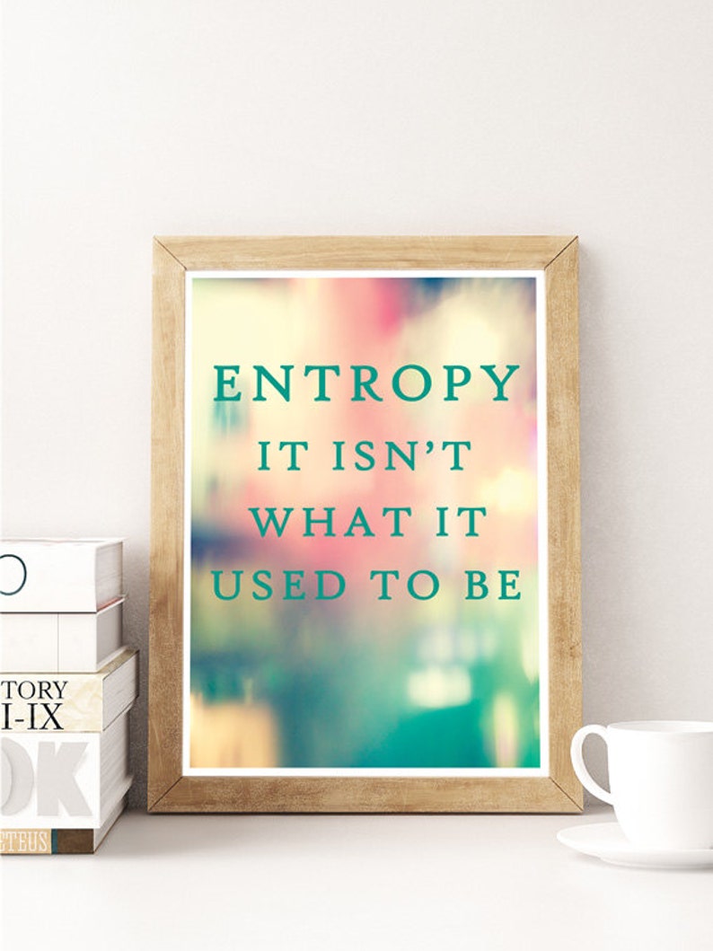 Science Poster - Entropy Joke - Etsy