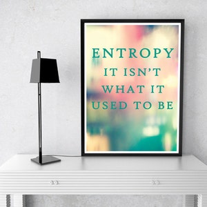 Science Poster - Entropy Joke - Etsy