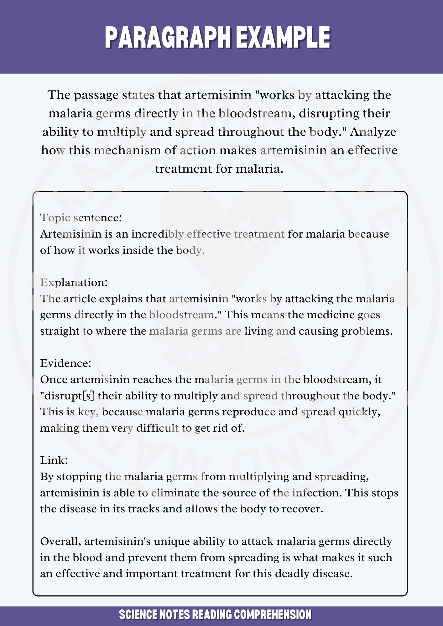 Tu Youyou Comprehension Activity | Women in Science Comprehension ...