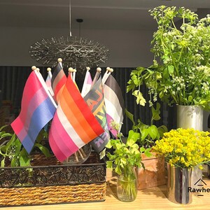 Assortment LGBTQ Pride Hand Flags Wooden Handle - Etsy
