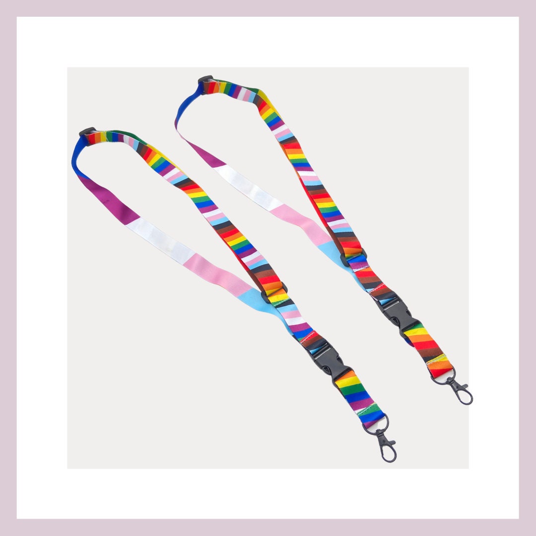 LGBTQ Progress Pride Lanyard, Set of 2 - Etsy