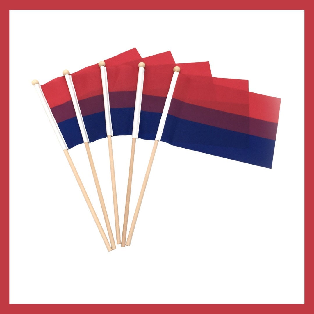 Bisexual Mini Flag 5 Pack Wooden Stick Eco Friendly - Etsy