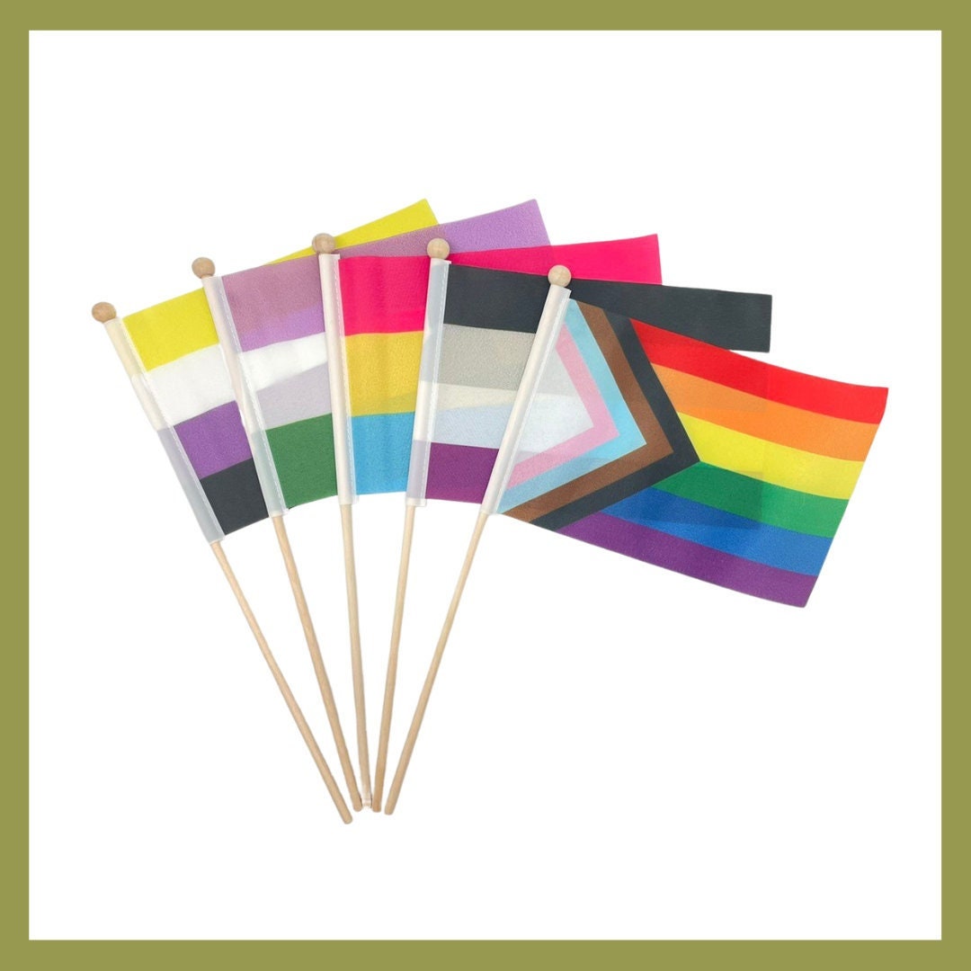 5 Assorted Gender Identity Flag LGBTQ Pride Mini Flag Eco Friendly - Etsy