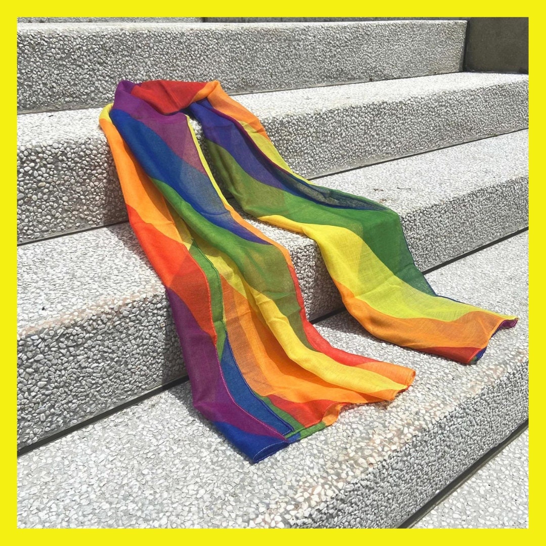 LGBTQ Pride Rainbow Scarf Pride Wear Outfit Accessories - Etsy