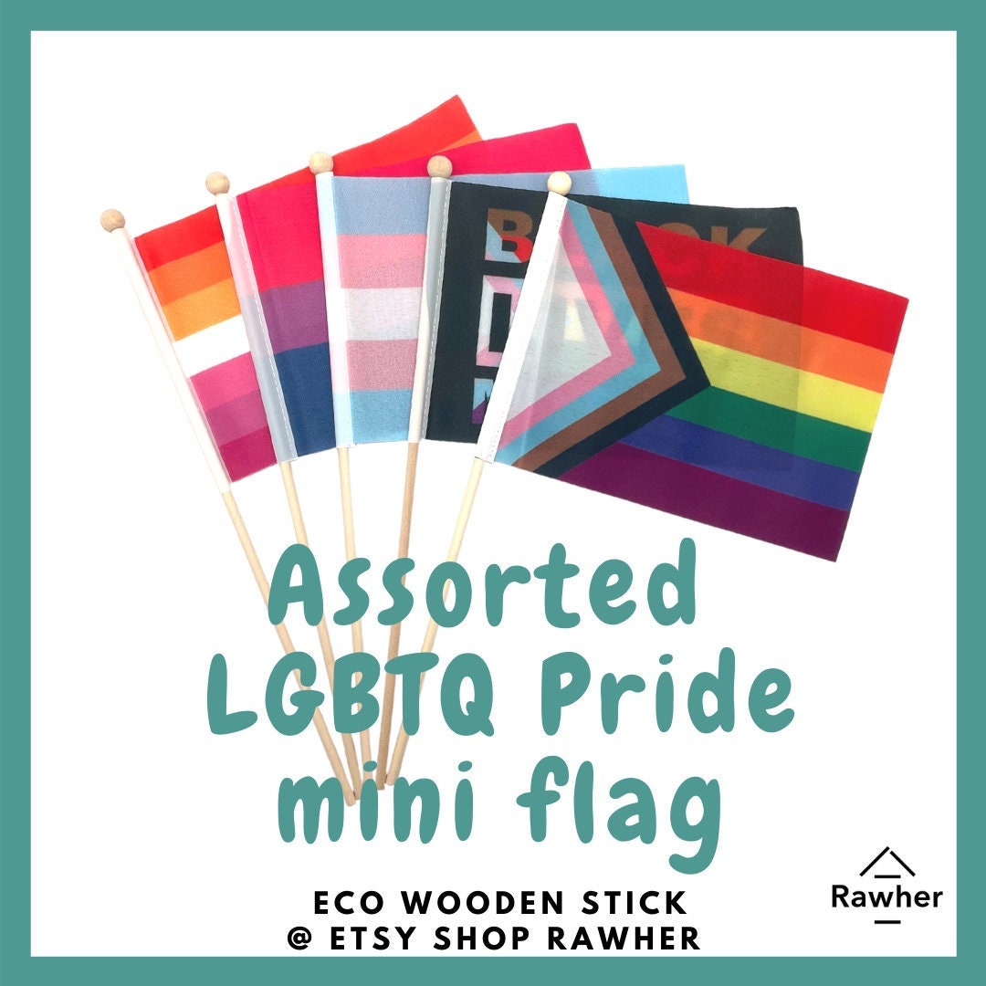 5 Assorted D LGBTQ Pride Mini Flag Eco Friendly - Etsy
