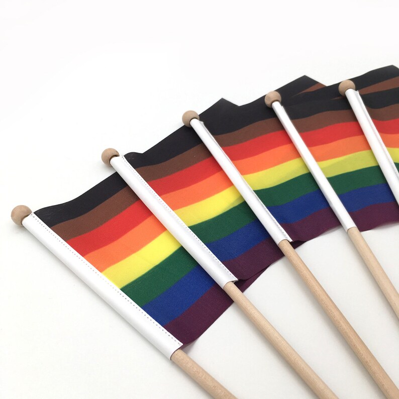 Wooden Stick Philly Pride Hand Flag 5 Pack LGBTQ Hand Flag - Etsy
