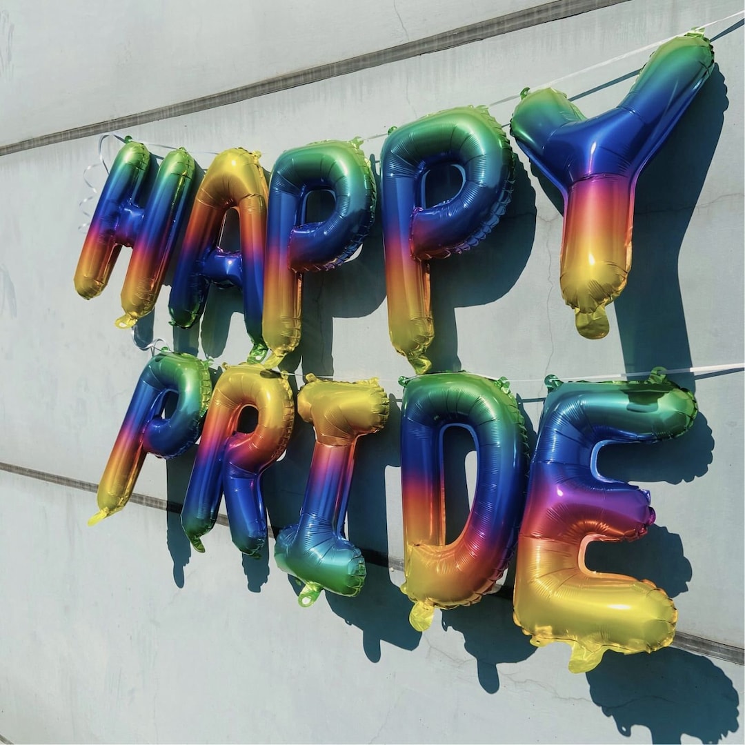 Happy Pride Balloon Banner LGBTQ Balloon Gay Pride Pride Decor - Etsy