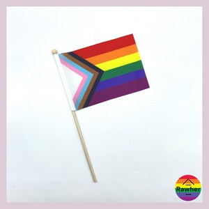 Assortment LGBTQ Pride Hand Flags Wooden Handle - Etsy