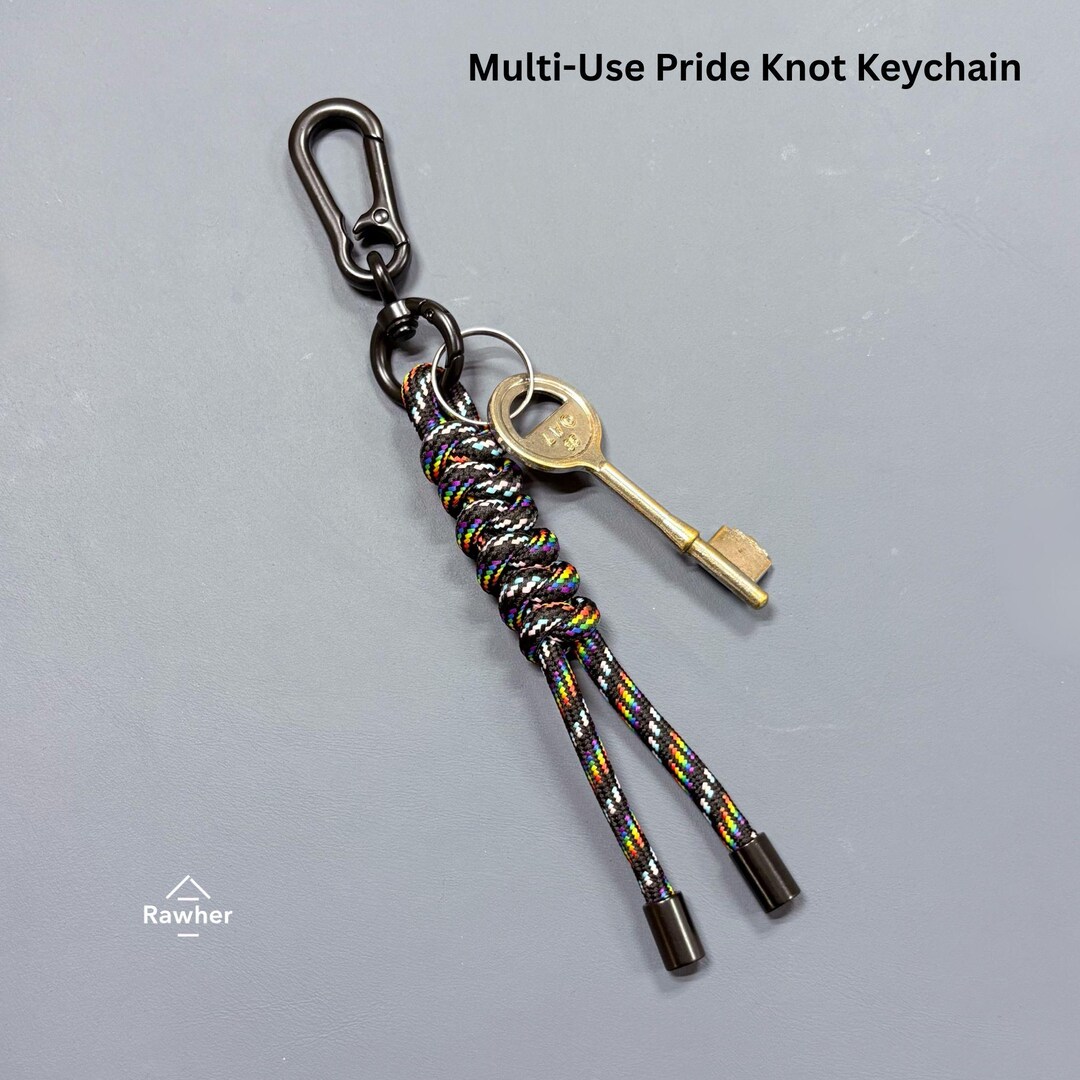 Multi-use Pride Knot Keychain Phone Strap Key Ring LGBTQ - Etsy