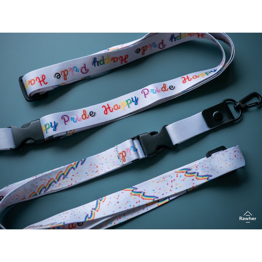 LGBTQ Pride Lanyard 2 Pack Happy Pride Lanyard LGBTQ Rainbow Lanyard - Etsy