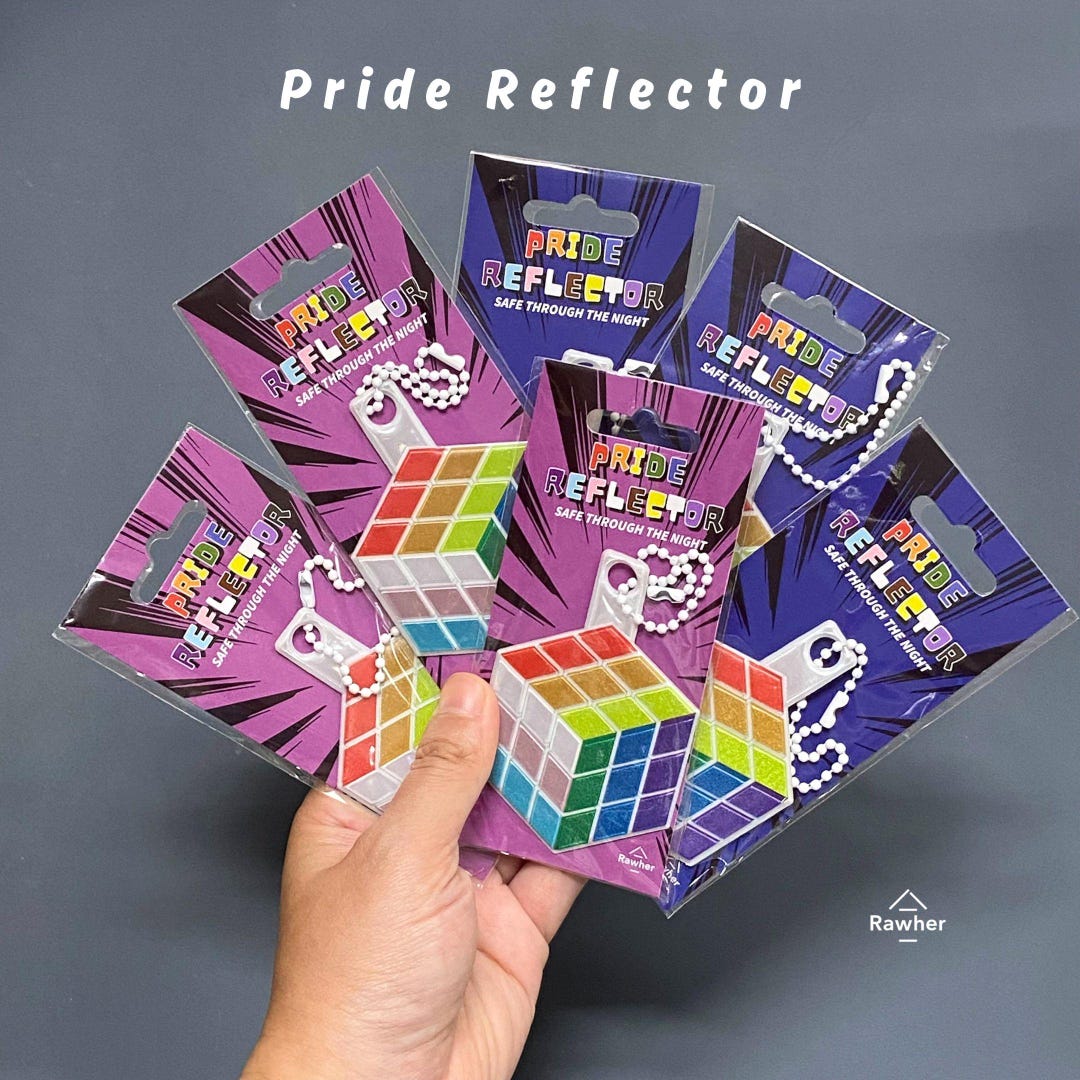 Pride Safety Reflector Keychain - Etsy