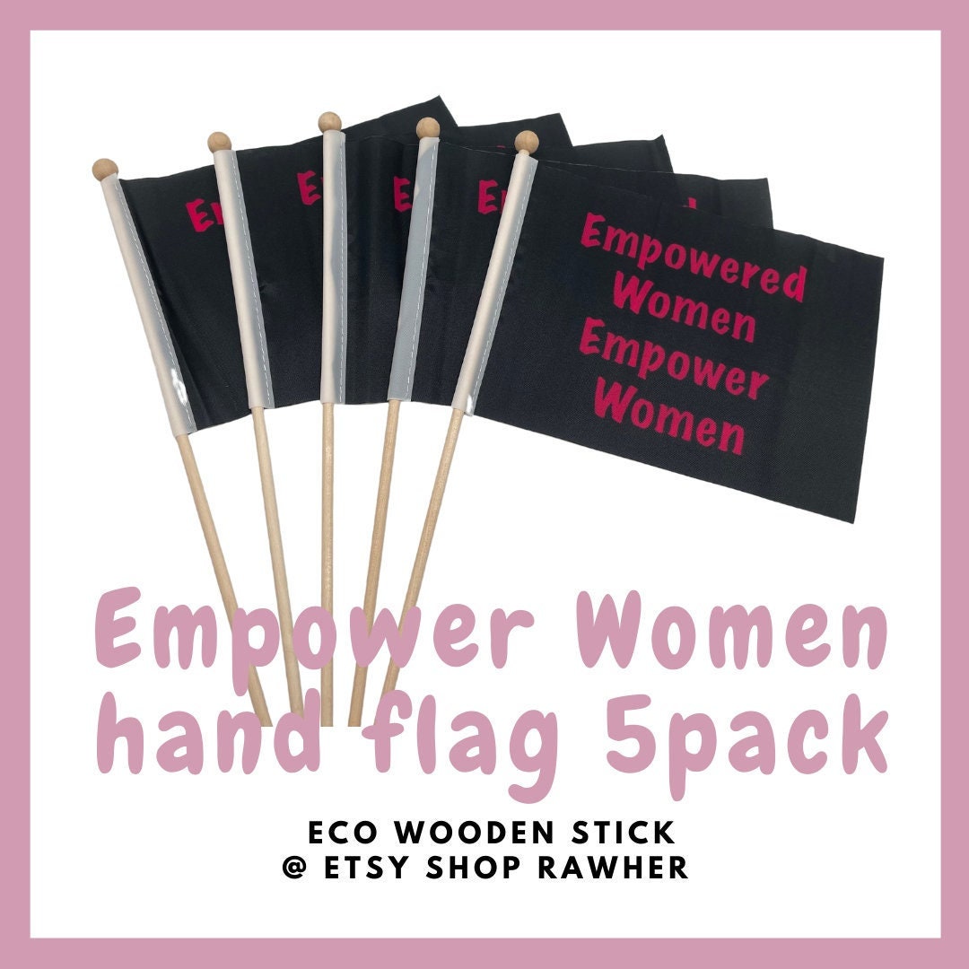 Pride Hand Flag Empower Women Flag Wooden Handle 5 Pack - Etsy