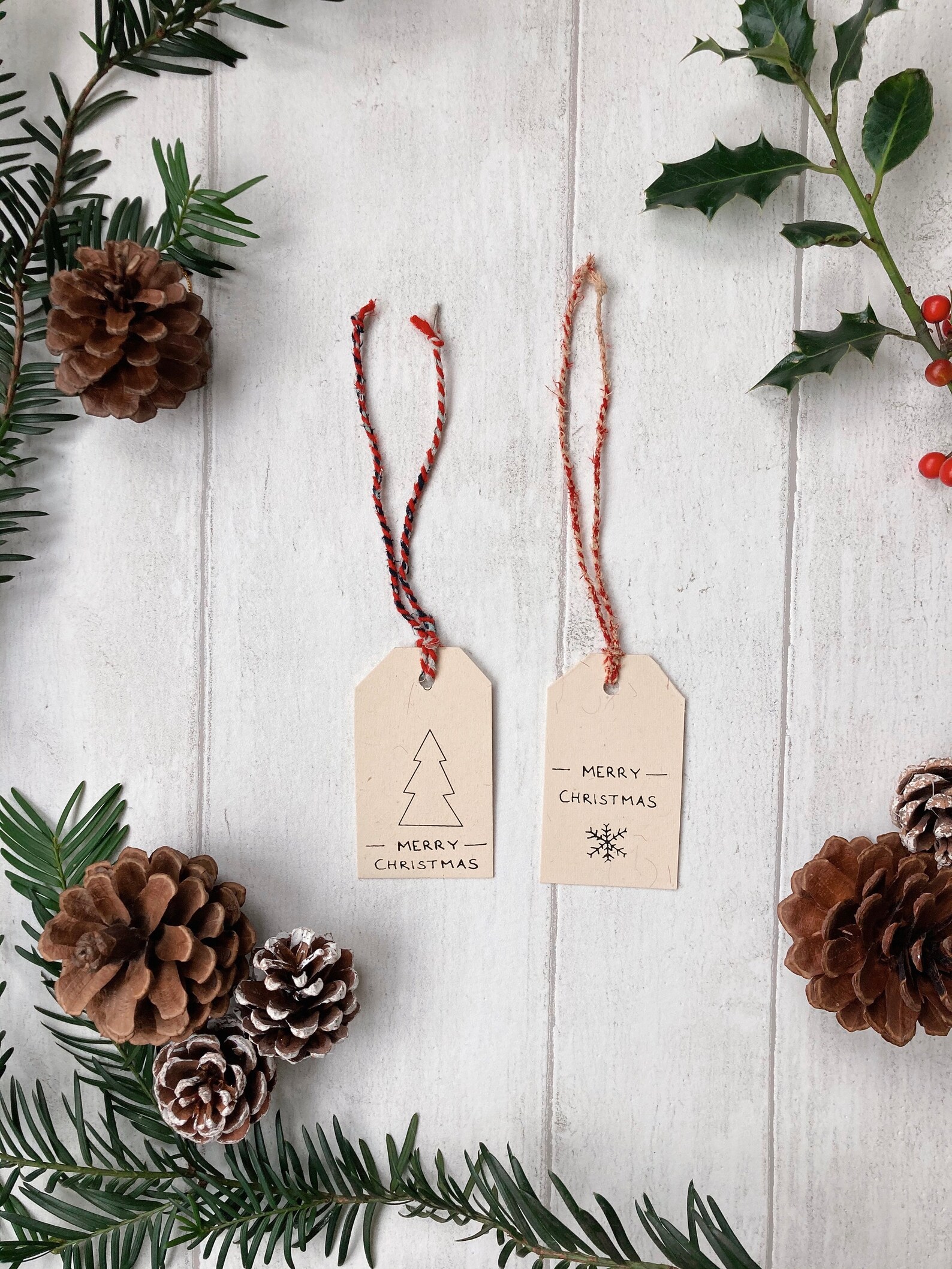 Handmade Recycled Paper Christmas Gift Tags - Sari Ribbon, Set of 10 - Etsy
