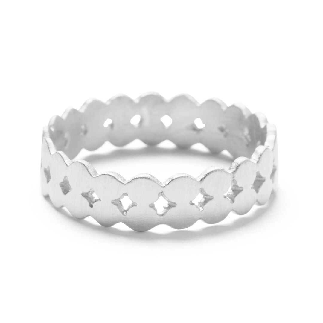 Hand-cast Sterling Silver Dot Ring – Elegant Stackable Band - Etsy