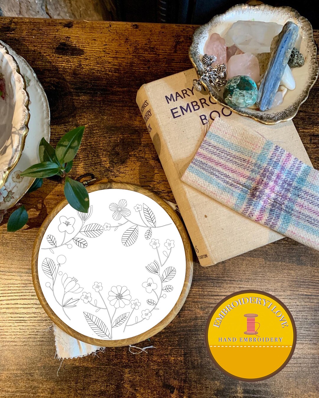 Embroidery Printed Fabric - Cotton Fabric- to Fit A 6 Inch Embroidery ...