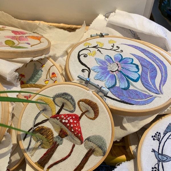 Pre Printed Embroidery Fabric - Etsy