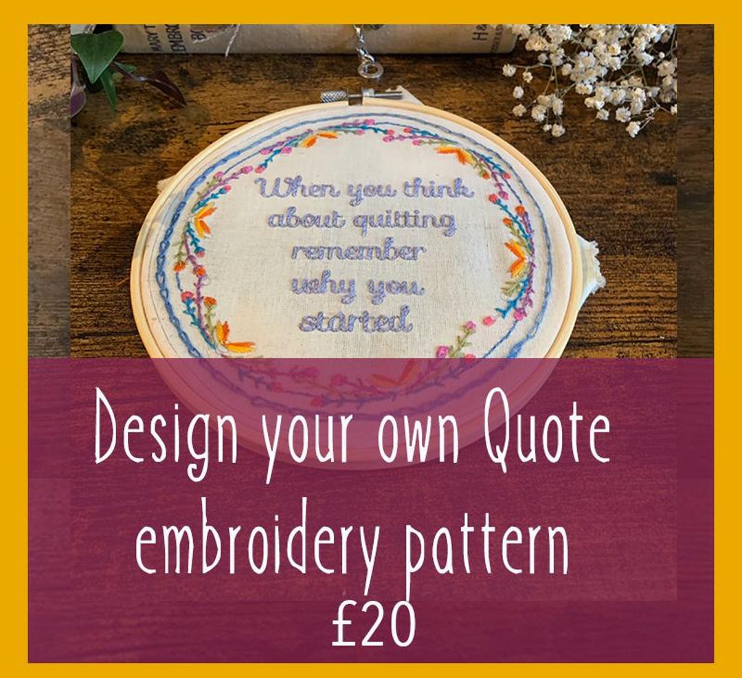 Custom Design Your Own Quoted Words Printed Fabric and Kit - Etsy UK