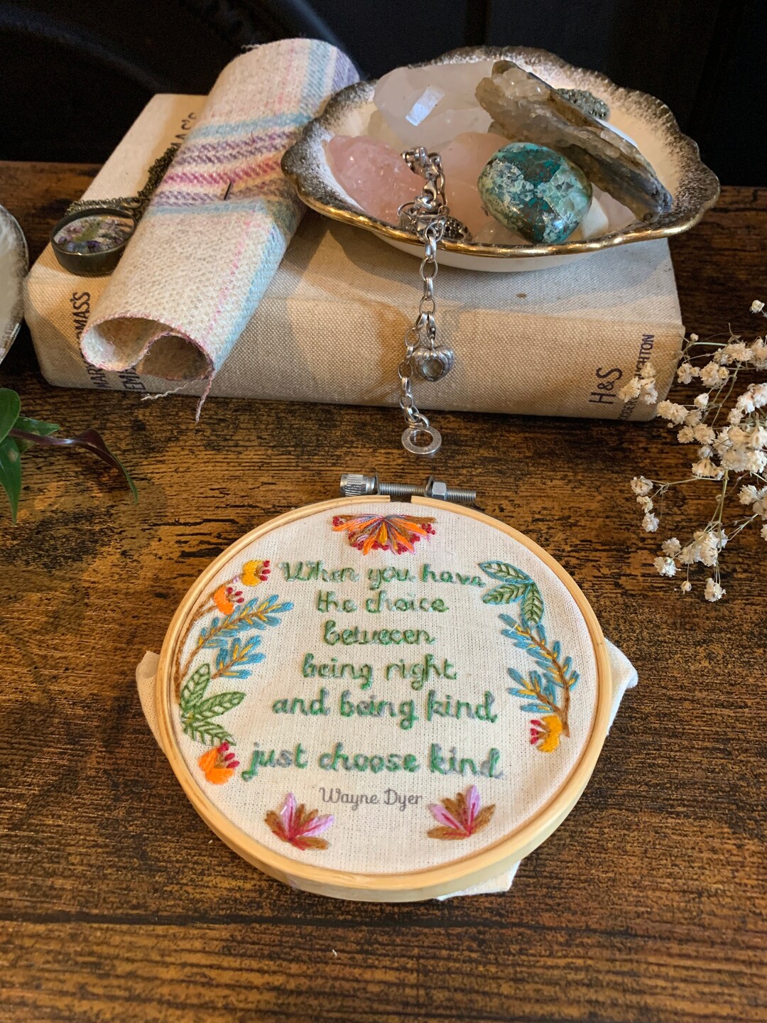 Kit-hand Quote Embroidery Kit, When You Have a Choice Between Right and ...