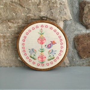 Full Flower Embroidery Kit With Embroidery Hoop Hand - Etsy