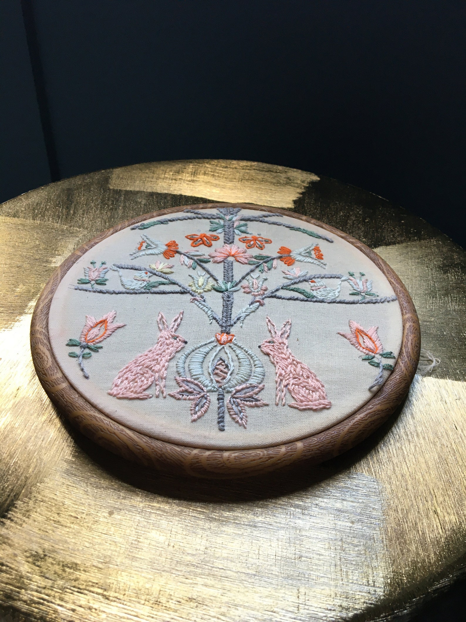 Cute Modern Folk Art Rabbit Design Hand Embroidery Download | Etsy