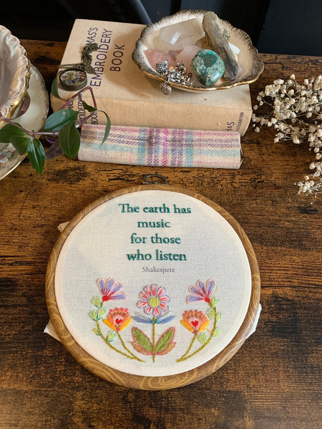Embroidery Fabric Panel, the Earth Has Music for Those Who Listen Kit ...