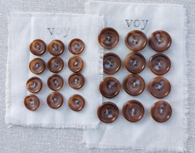 Amber Horn Buttons, High Quality Horn Buttons, 14mm 4 Hole Buttons ...