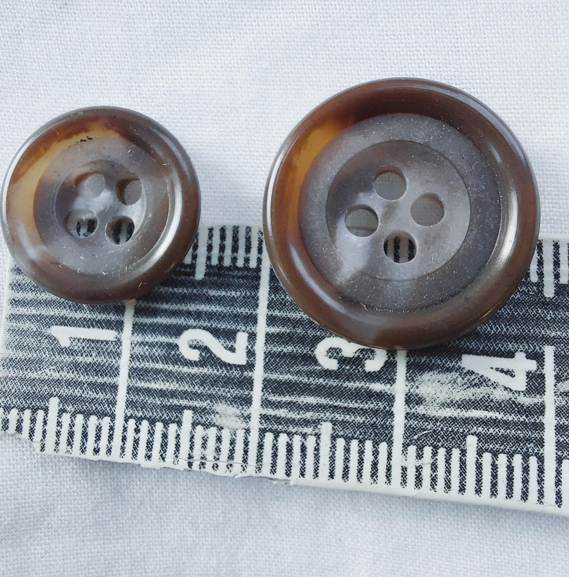 Amber Horn Buttons, High Quality Horn Buttons, 14mm 4 Hole Buttons ...