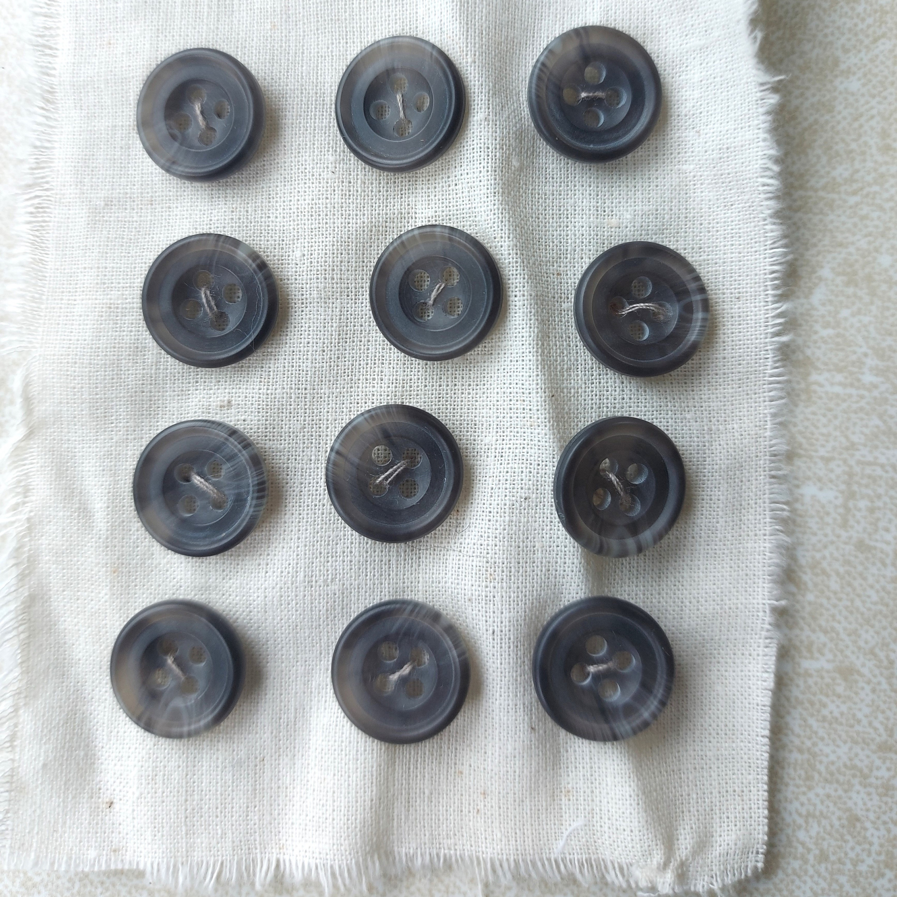 14mm Matte Finish Horn Buttons, High Quality Horn Buttons, 14mm 4 Hole ...