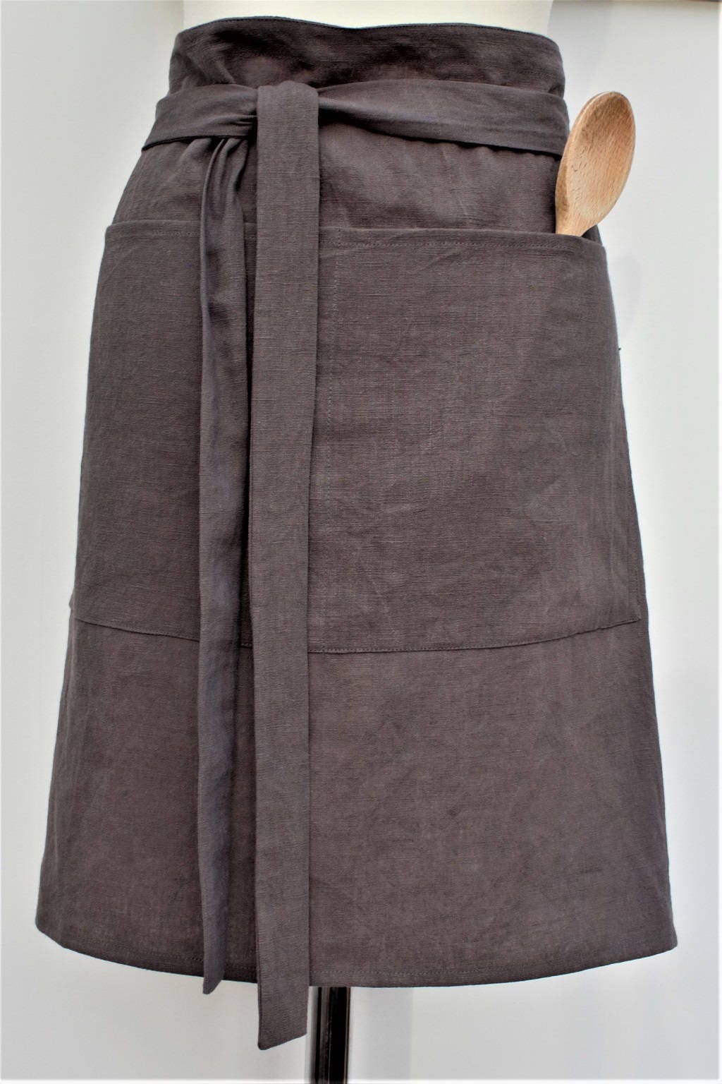 Half Aprons, Cafe Aprons, Bistro Apron, Linen Apron, Unisex Apron ...