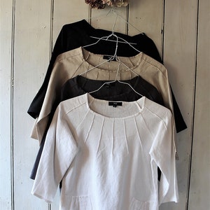 Linen Tunic | Handmade Top With Pockets - Etsy