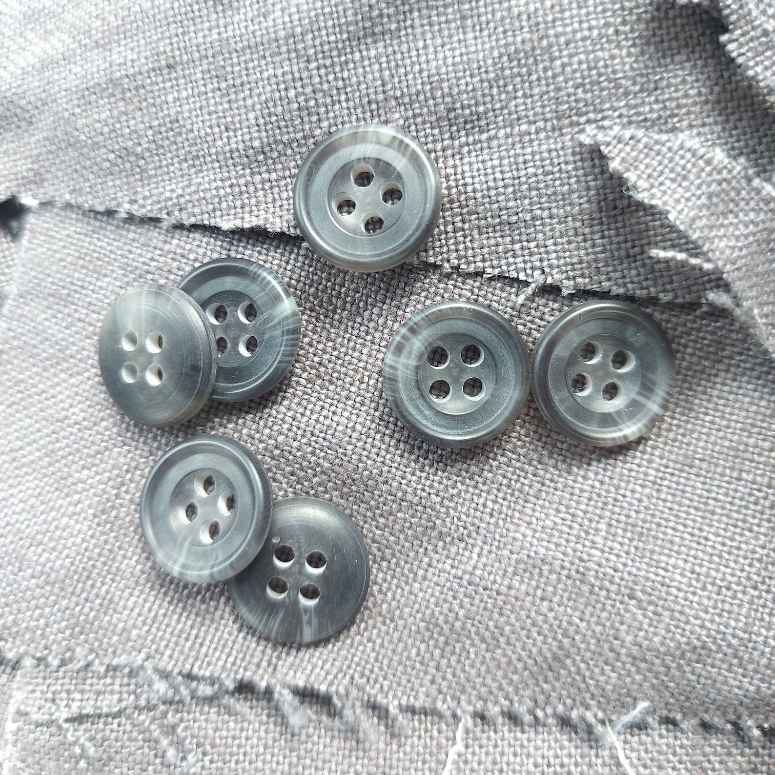 14mm Matte Finish Horn Buttons, High Quality Horn Buttons, 14mm 4 Hole ...