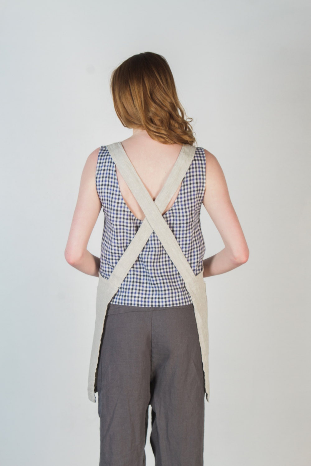 Heavy Linen Criss-cross Apron more Colours / Pinafore/ - Etsy