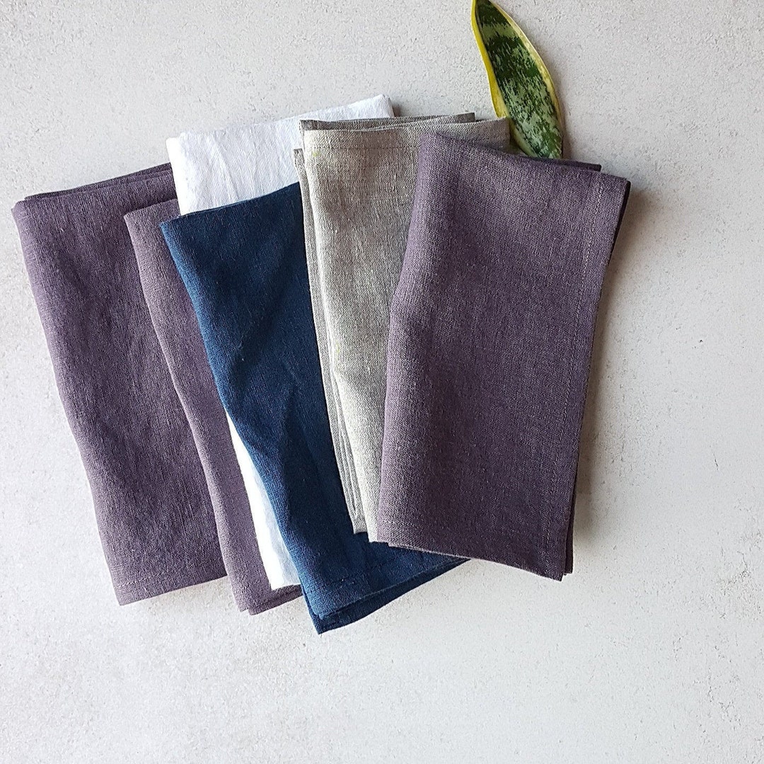 Linen Napkins Set of 4 More Colors - Etsy Canada