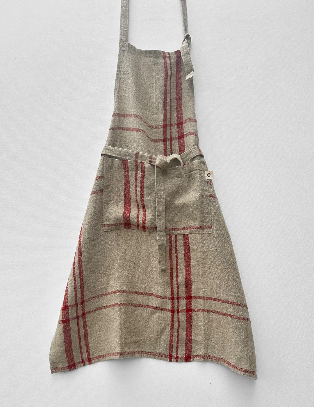 Rustic Linen Full Apron/ Heavy Linen Apron/chef Apron/holiday Linen ...