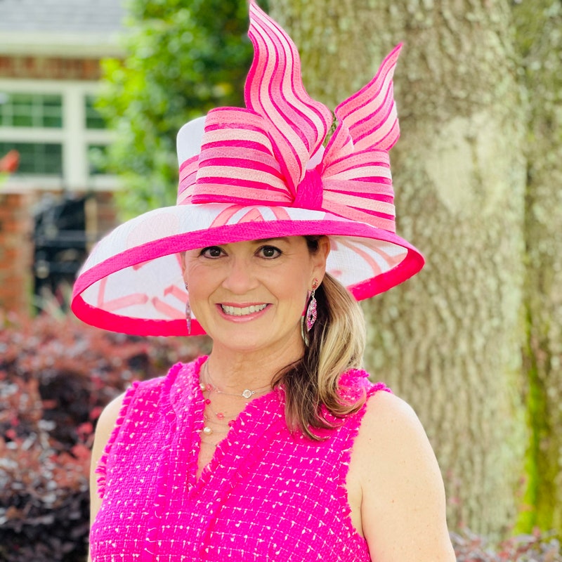 Pink Derby Hats - Etsy