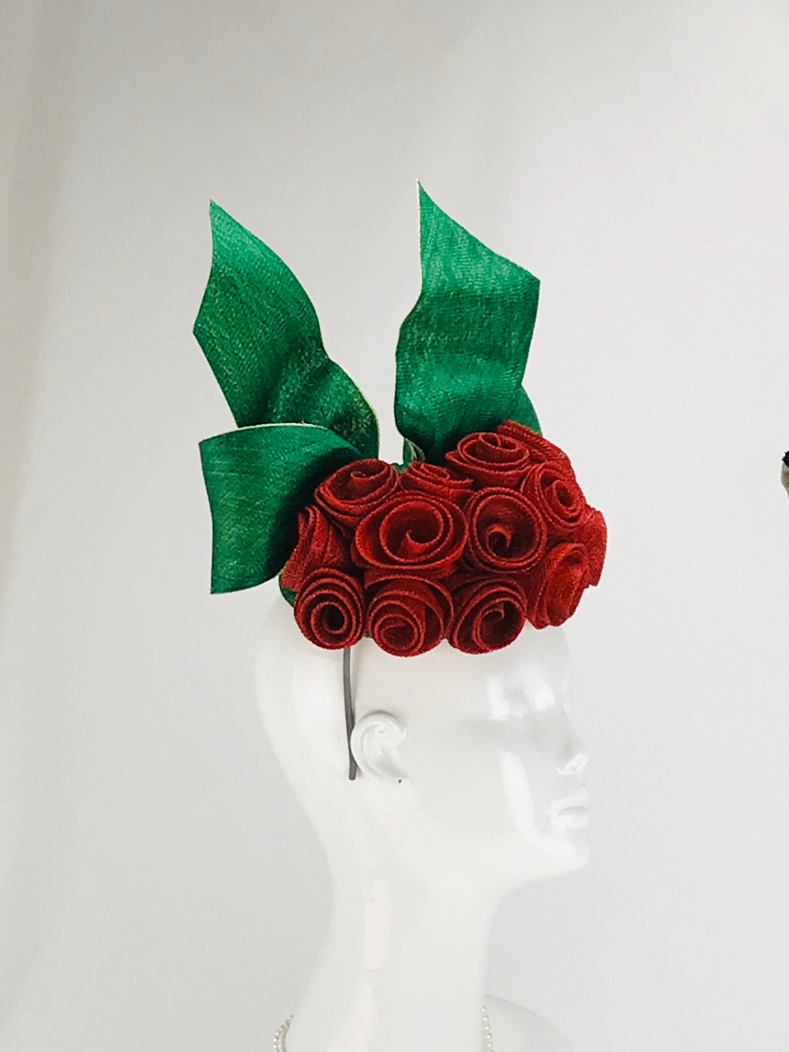 Red Rose Fascinator | Etsy