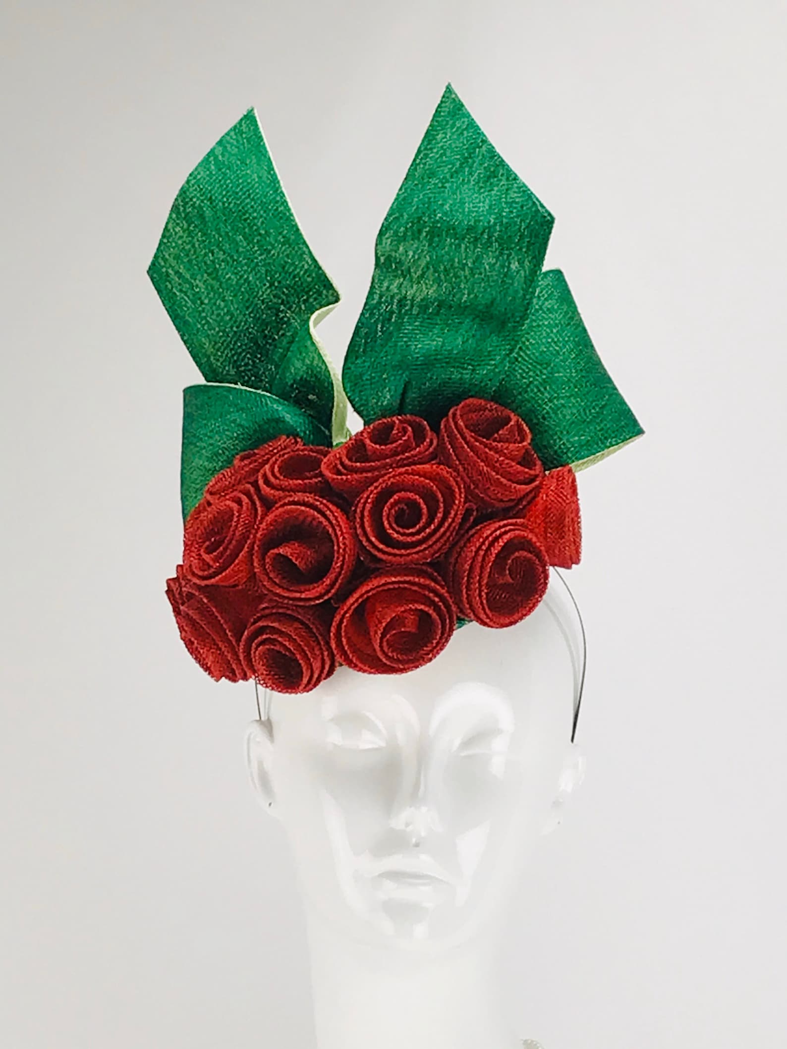 Red Rose Fascinator | Etsy