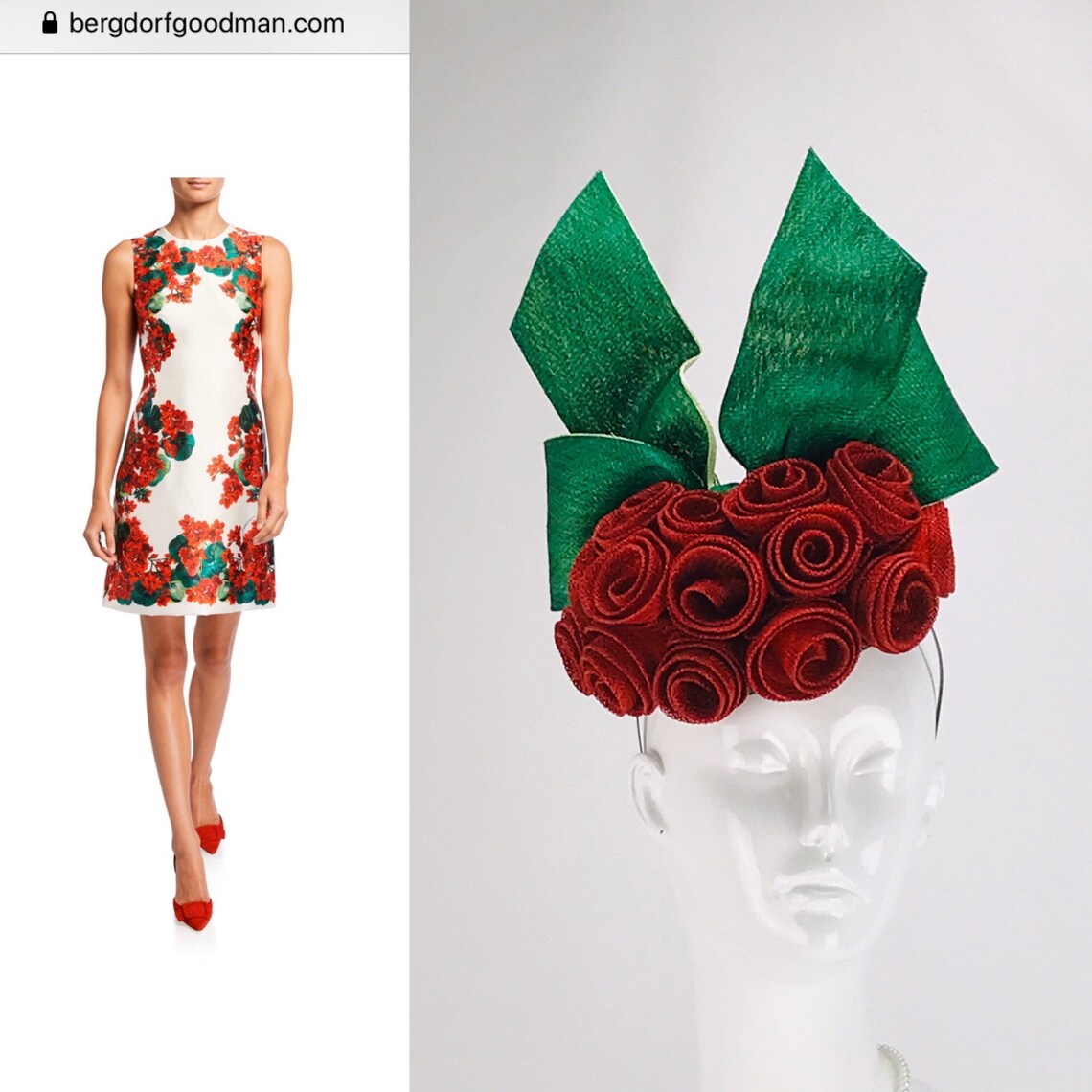 Red Rose Fascinator | Etsy