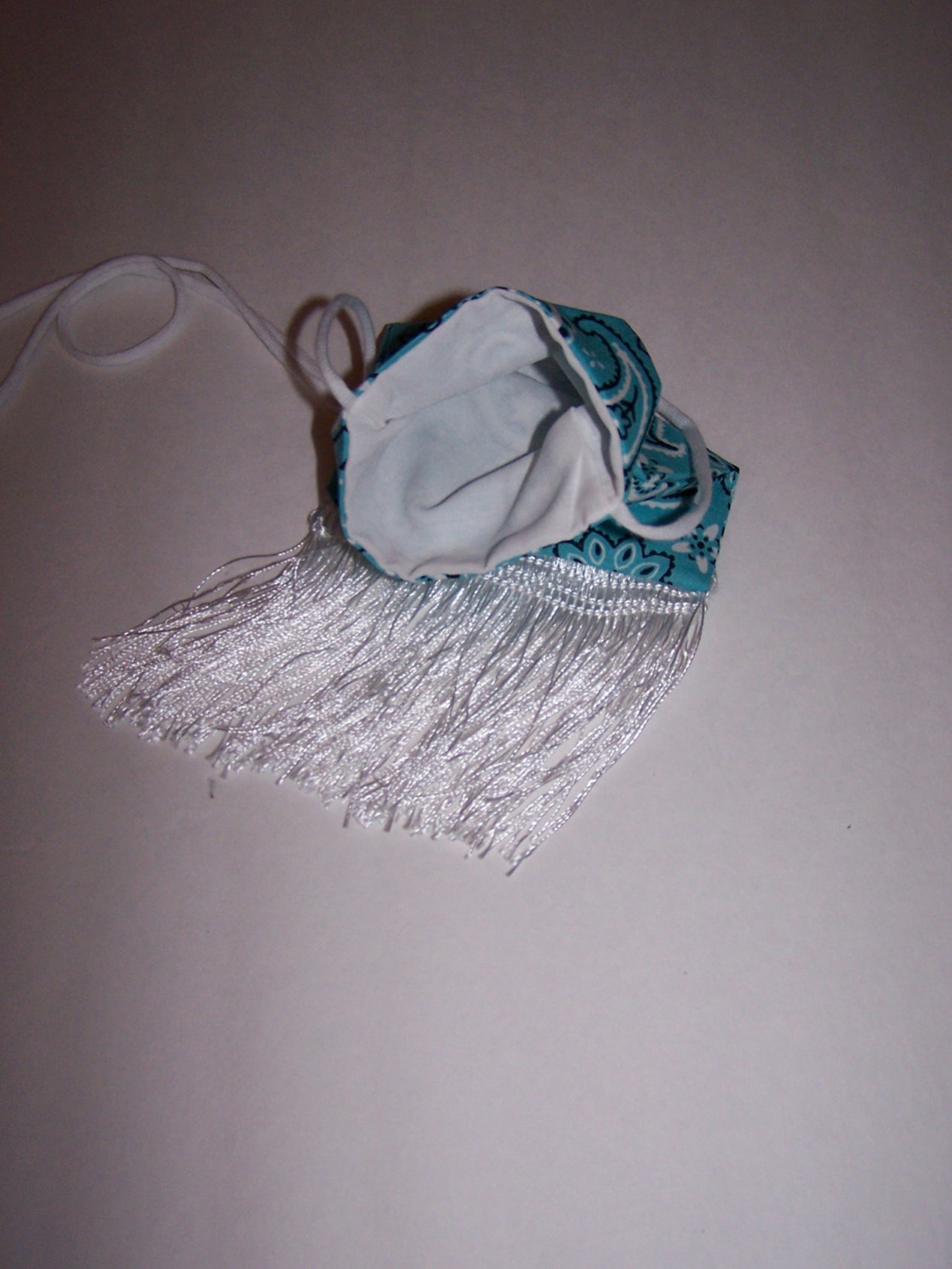 Pouch Bag Crossover Phone case Small Blue Bandana Fabric With | Etsy