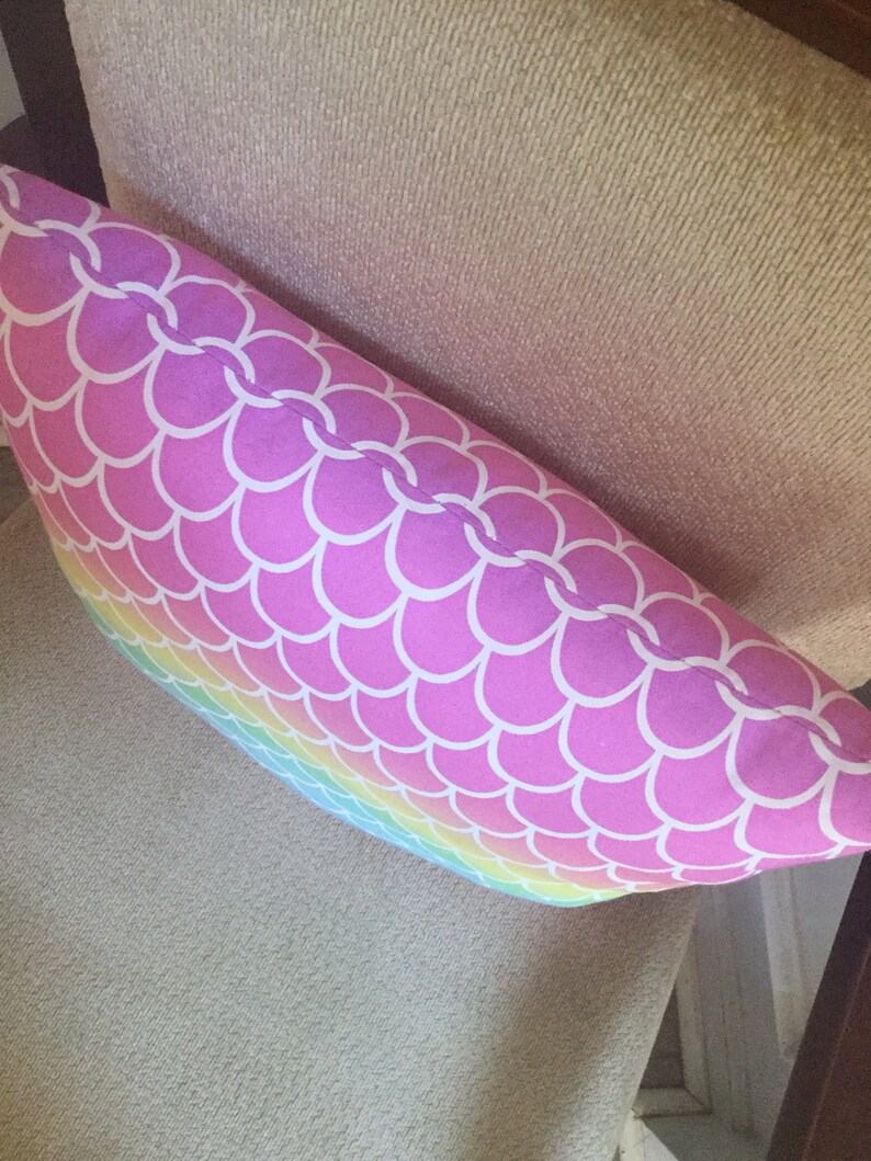 Handmade Aquatic Rainbow Fish Scale Pillow 13x13 - Etsy