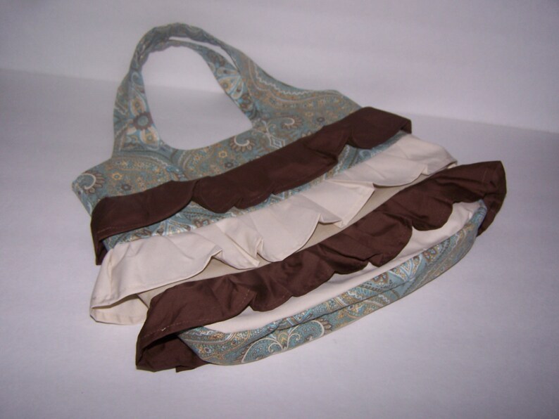 Ruffle Purse Tote 3 Tier Ruffles Cotton Lining Inside - Etsy