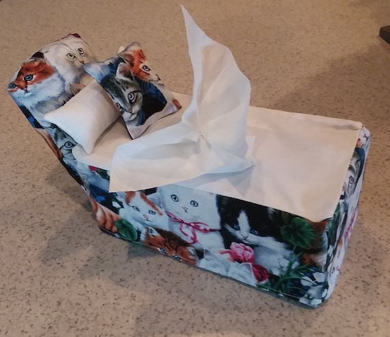 Bed Shaped Tissue Box Cover 2 Matching Pillows Pretty | Etsy