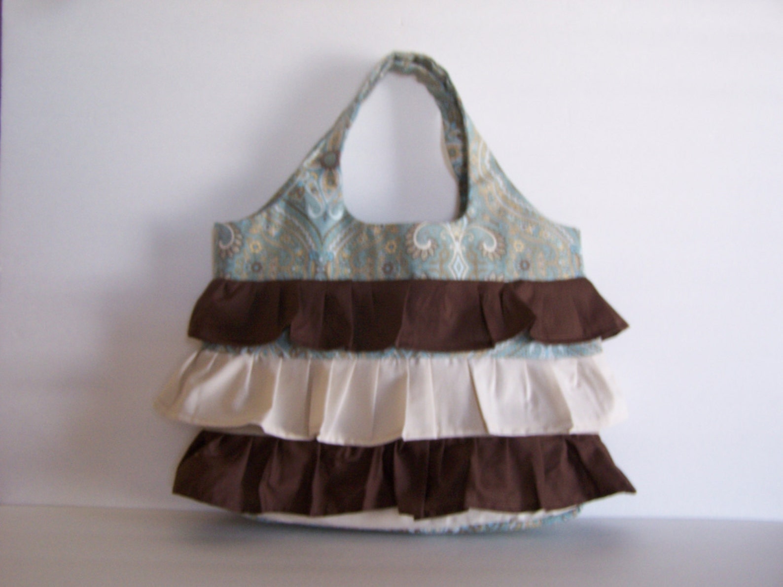 Ruffle Purse Tote 3 Tier Ruffles Cotton Lining Inside - Etsy